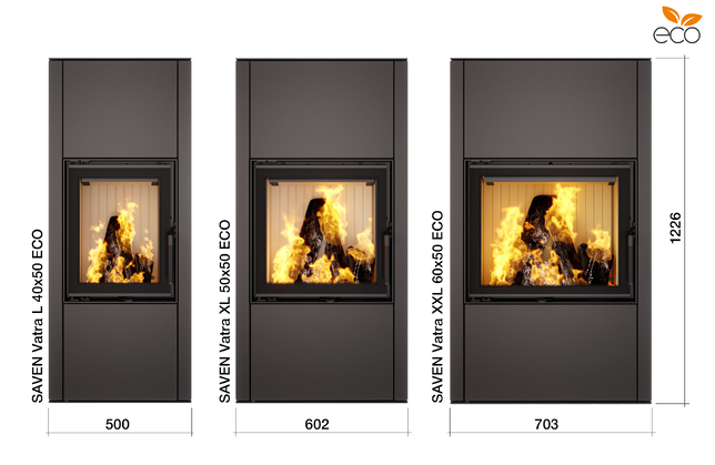 Piec Wolnostojący Saven Vatra XL 50х50 Eco 8 kW KOMINKI GOLD-KOM